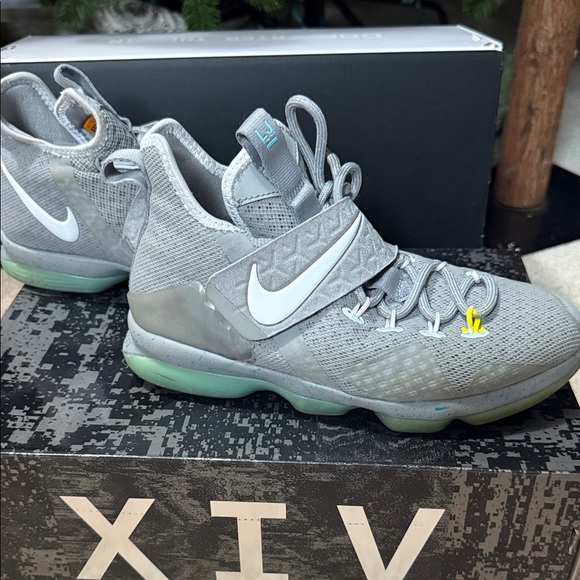 Nike | Shoes | Lebron Xiv Nike Kids Gray And Green Sneakers | Poshmark